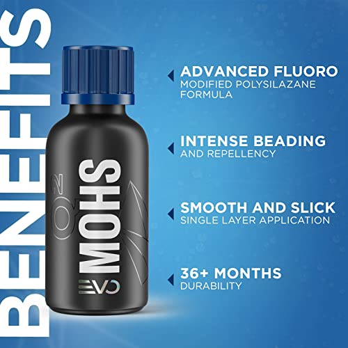 GYEON Q2 MOHS EVO Ceramic Coating 50ml - Legendary Coating - World-First Fluoro Modified Polisylazane Ceramic Coating - Self Cleaning - Ultra Hard - Incredibly Slick - Extreme Durability