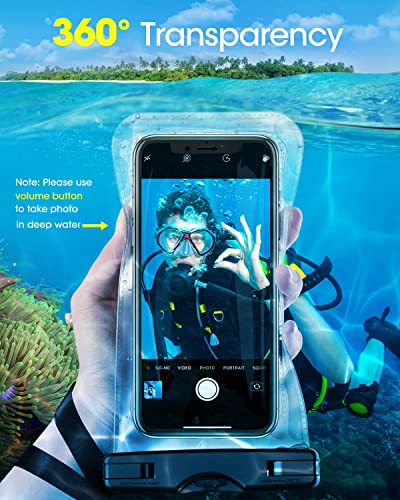 Universal Waterproof Case, 2 Pack, IPX8 Clear Waterproof Phone Pouch, Waterproof Phone Case Phone Dry Bag Compatible with iPhone 13 Pro Max/12 Pro/8/7, Galaxy S22 ultra/S20, Google Pixel 6 up to 7.0"