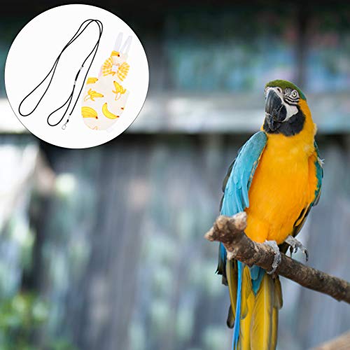 Ipetboom Rope Cotton Cockatiel Bird Pet Light Parrot Supplies Macaw Washable Nappy- Training & Harness Parakeet Suit Adjustable Budgie Clothes Pad Nappies Yellow Flight Pee Breathable S