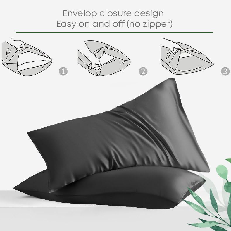 Linenwalas Tencel Lyocell Duvet Cover Set with Deep Pocket Fitted Sheet, Viscose Made from Eucalyptus Soft, Lightweight and Breathable Complete Bedding Set (Charcoal Grey, Full)
