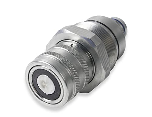 MIKODA 7246802 AT406475 Hydraulic Female Flat Face Quick Coupler Skid Steer Φ48mm Thread, Compatible with Bobcat John Deere Skid Steer Loader 318E 319E 320E 323E 326E 328E 329E 332E