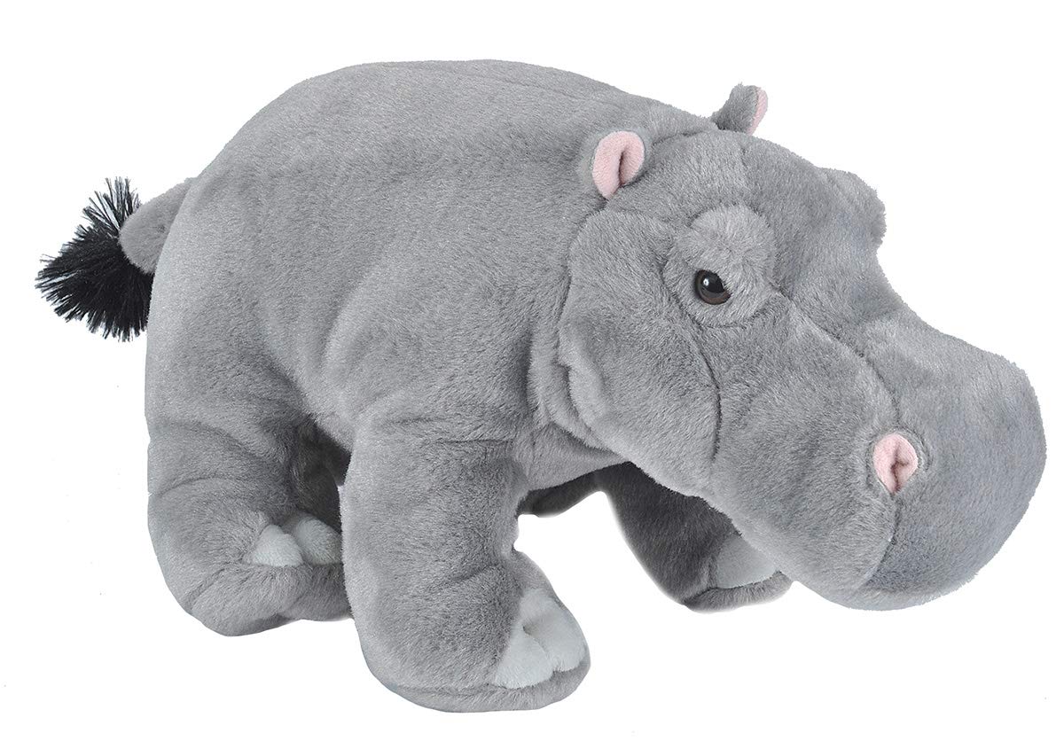 Wild Republic Hippo Plush, Stuffed Animal, Plush Toy, Gifts for Kids, Cuddlekins 12 Inches,Multi