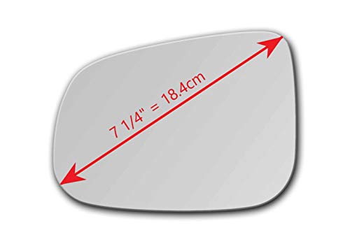 New Replacement Mirror Glass with Full Size Adhesive FOR Volvo | 2011-2018 S60 | 2012-2016 S80 | 2015-2018 V60 | Driver Side View Left LH - CHECK YEAR FOR FITMENT