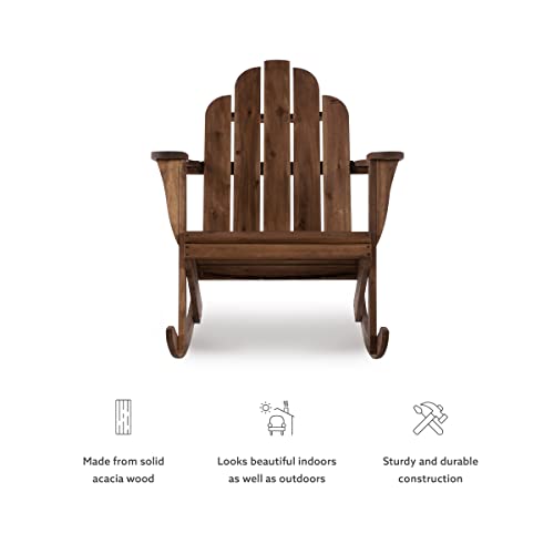 Linon Woodstock Rocking Chair, Teak