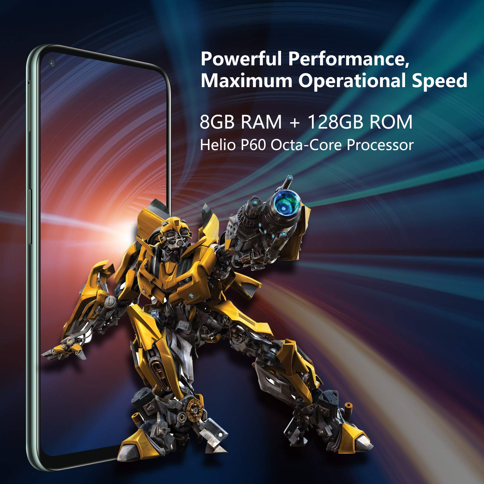 CUBOT Unlocked Android Phones, C30 8GB RAM/128GB 4G Dual SIM Unlocked Smartphone, 6.4" FHD+ Screen, 48MP Quad Camera, GSM International Version, Android 10, 4200mAh Battery, Matt Black