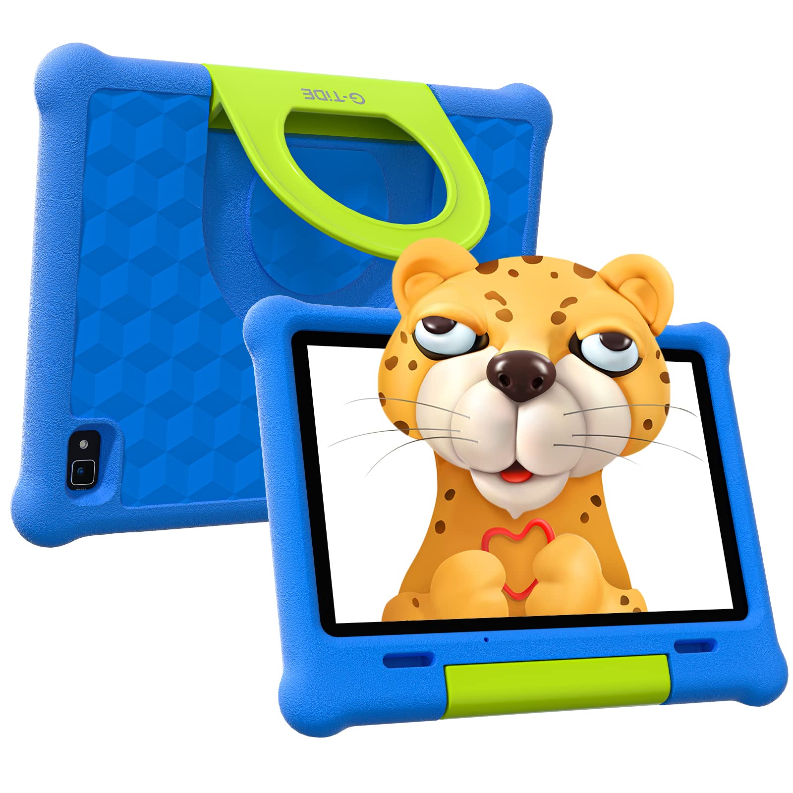 G-TiDE Kids Tablet, 10.1 inch Android 11 Tablet for Kids, 32GB ROM, Quad-Core, HD Dual Camera, WiFi Bluetooth, Parental Control, Kids App Klap with Kid-Proof Case and Screen Protector, Blue