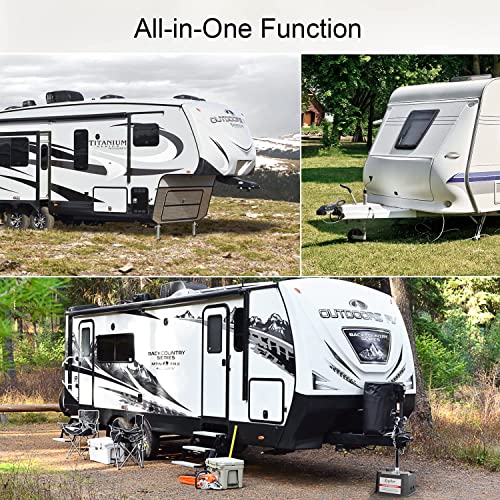 Rophor Trailer Jack Block, New Version RV Camper Blocks for Travel Trailer 5th Wheels and More, Up to 15,000 lbs, Use for Any Tongue Jack, Post, Foot, 5th Hydraulic Jack or Scissor Stabilizer