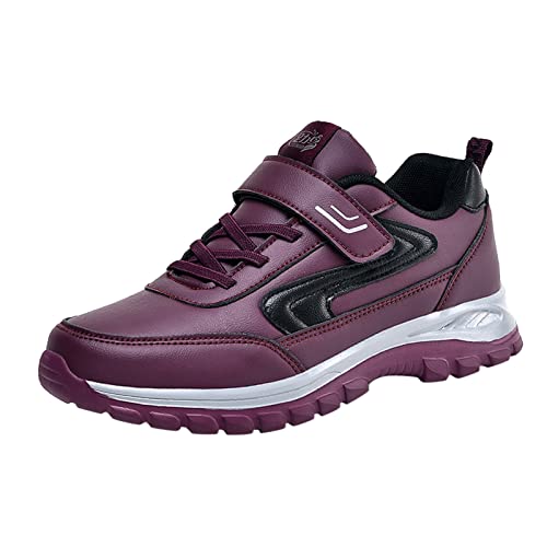 FASDNENDYS Fashion Autumn Women Sports Shoes Flat Non Slip Waterproof Lace Up Comfortable Solid Post Office Work Shoes