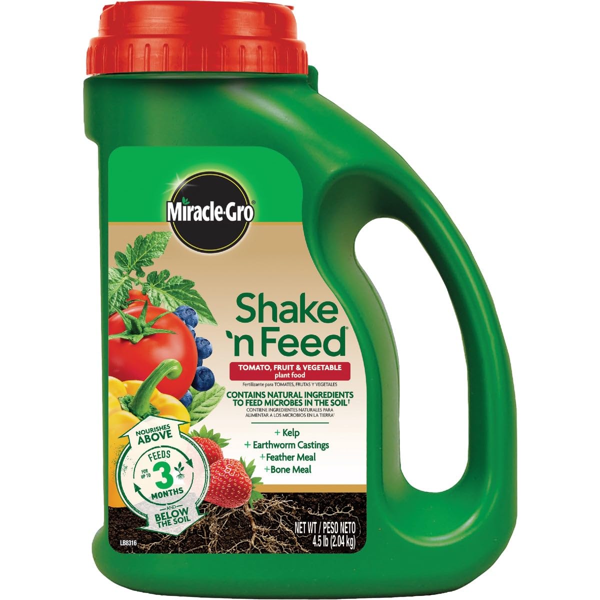 Miracle Gro 3002610 4.5 Lb Shake 'n Feed Tomato, Fruits & Vegetables 9-4-12