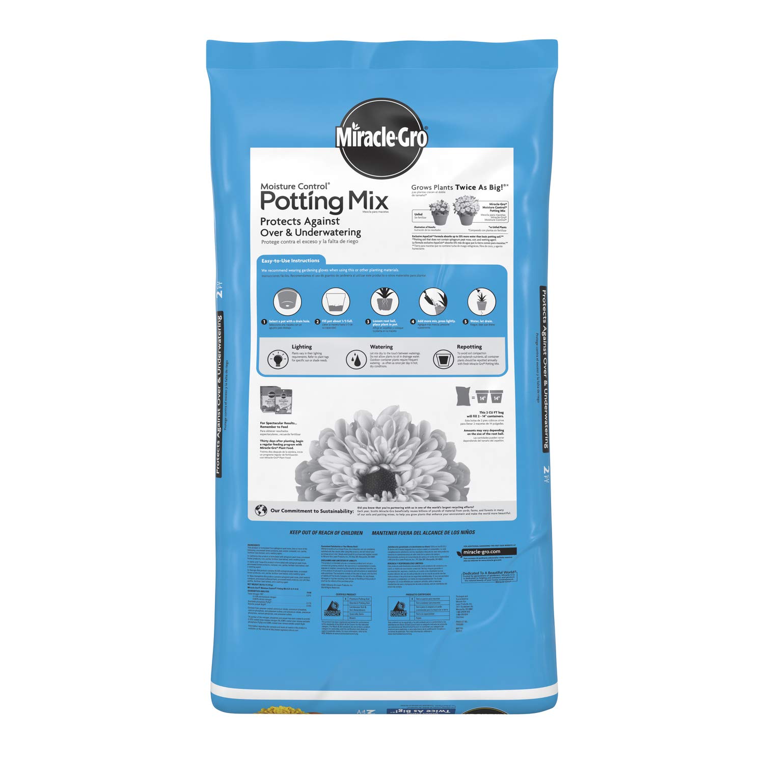 Miracle-Gro Moisture Control Potting Mix 2 pack