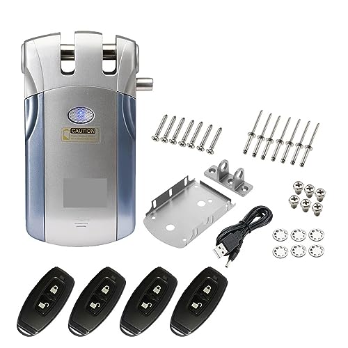 Tuya Smart Lock Room Door Electronic Lock Indoor Door Lock Office Door Invisible Remote Control Anti-Theft Lock (Color : Silver 2)