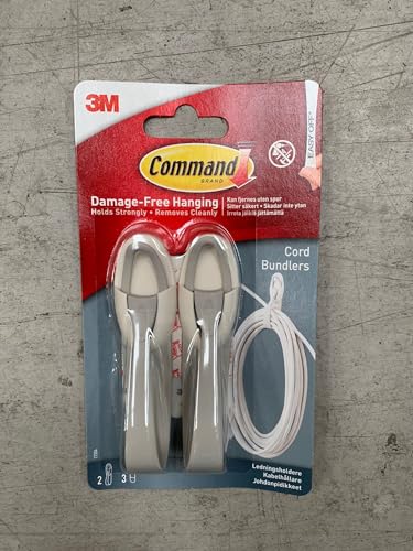 Command Cord Bundlers, White, 2-PACK