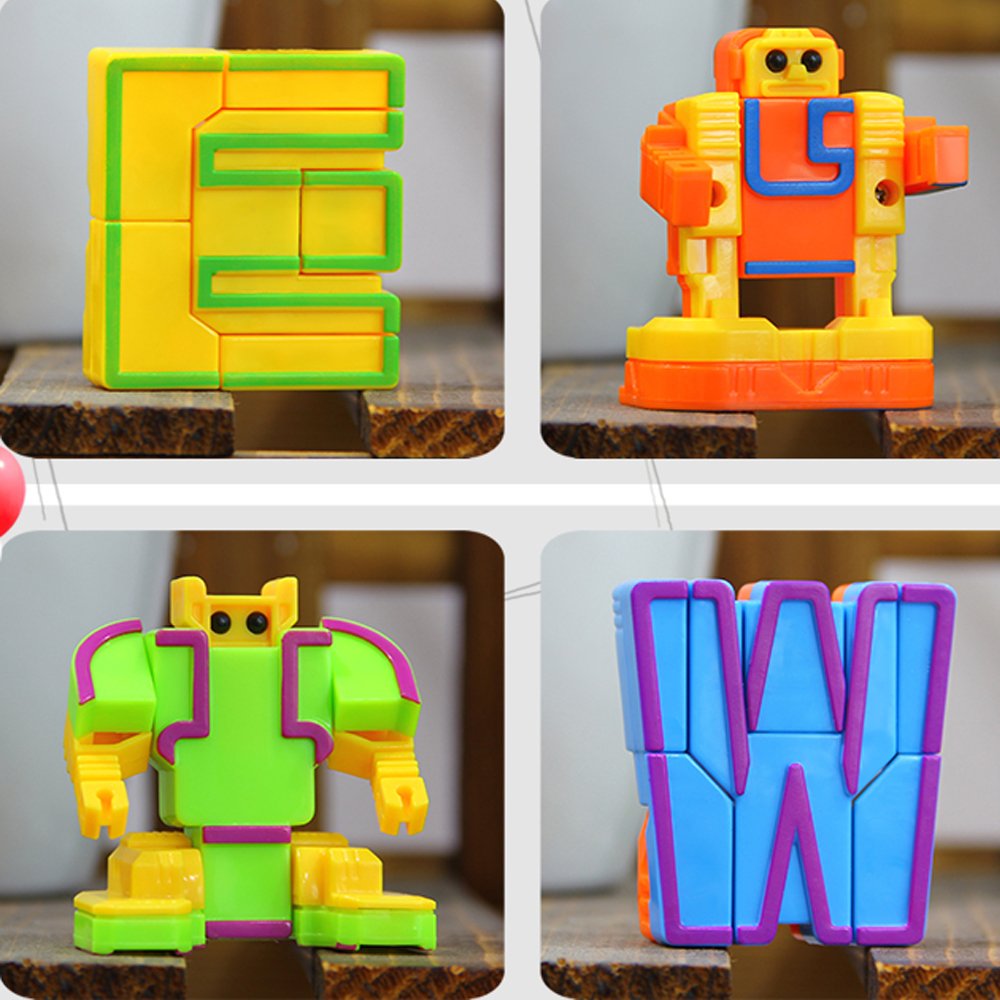 miYou Alphabet Robots Toy for Kids ABC Learning Education Preschool Toys 26 Pieces/Gift Box