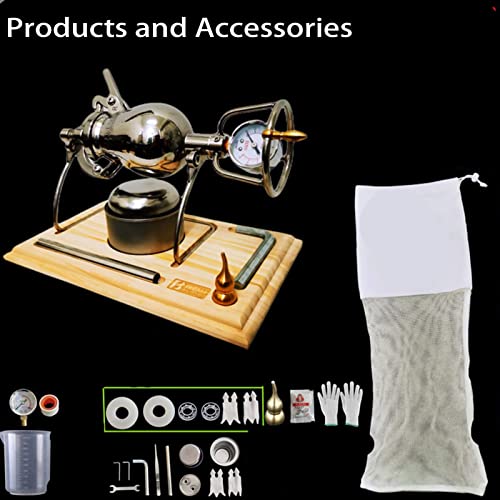 HATALK 2023New Hand Popcorn Machine Home,Mini Hand Cranked Popcorn Machine,304 Stainless Steel Food Grain Amplifier,Retro,Hand Crank, Heating Slow Boost with Pressure Gauge Suitable