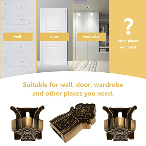 Housoutil 3pcs Bag Purse Hooks Coat Hanger Heavy Light for Cup Retractable Key Retro Towel Brown Hook Duty Kitchen Aluminum Scarf Rack Hooks: Hanging Holder Folding Glass Bathroom Wall