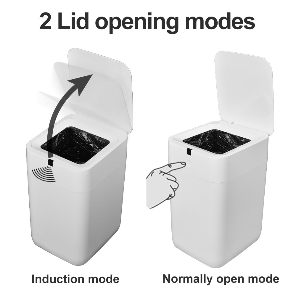 Kroey Smart Trash Can with Self Packaging&Changing Trash Bags, Touchless Automatic Trash can for Home, Office,Kitchen and Hotel (4 Gallon)
