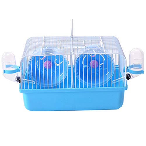 ULTECHNOVO Delicate Hamster Dating cage Two Mice Fighting Isolation Cage for Pet Blue Small Animal Den