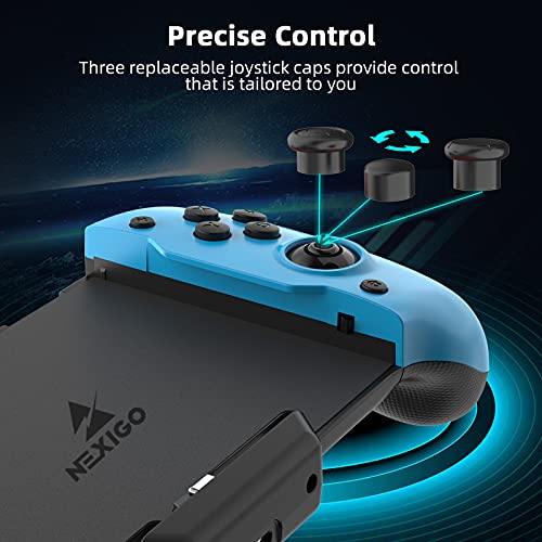 NexiGo Switch Controller for Handheld Mode, Ergonomic 6-Axis Gyro and Dual Motor Vibration Controller for Nintendo Switch, Compatible with All Games of Switch, Not for OLED, Classic