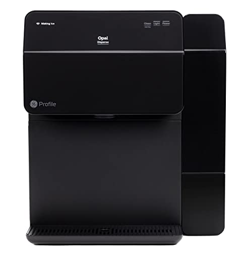 GE Profile Opal Ice Dispenser | Countertop Nugget Ice Maker with Ice Dispenser & 1-Gallon Side Tank | Ice Machine with WiFi Connectivity | Smart Home Kitchen Essentials | Satin Black
