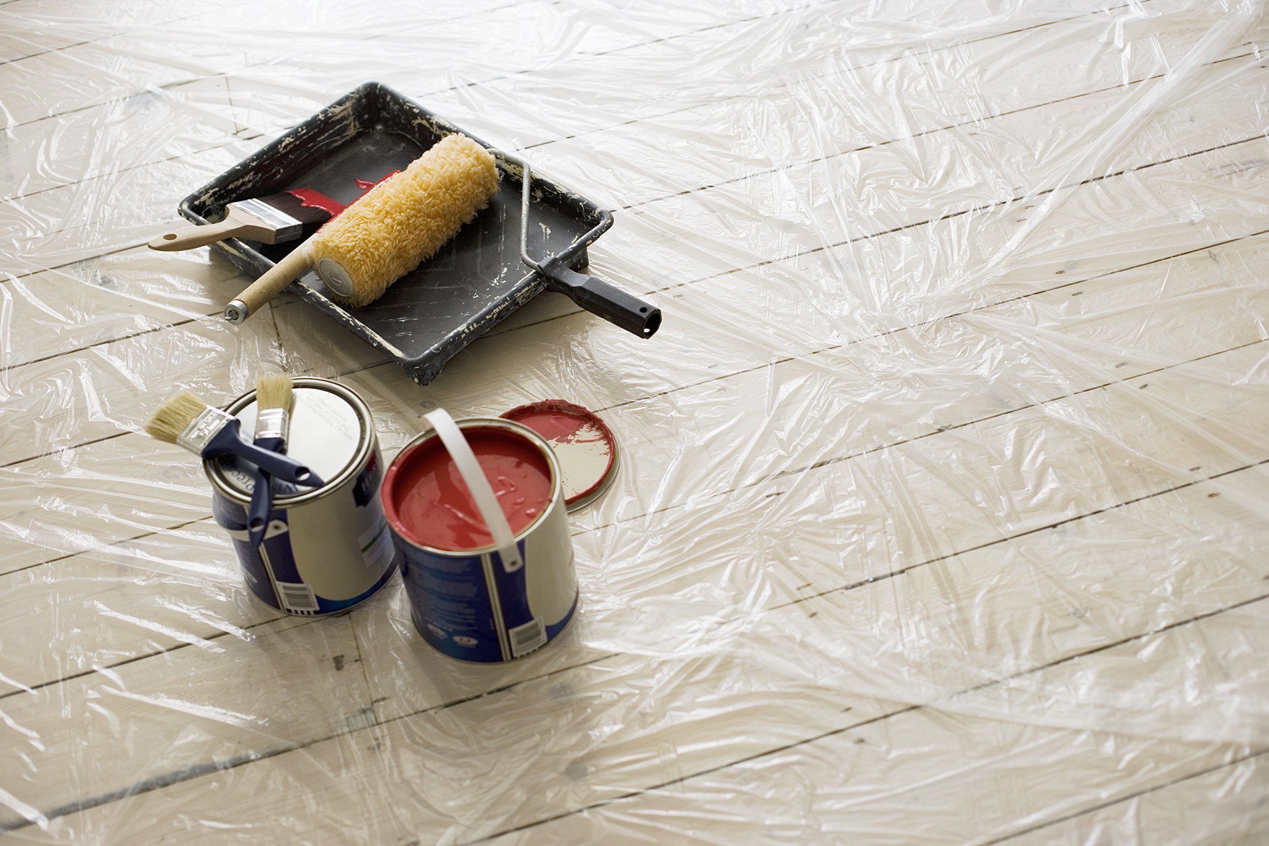 Painters Plastic Drop Cloth (12 Pack), 9x12 Feet, Plastic Tarp Dust Cover, Plastic Covers for Furniture, Plastic Drop Cloth for Painting, Painting Tarp