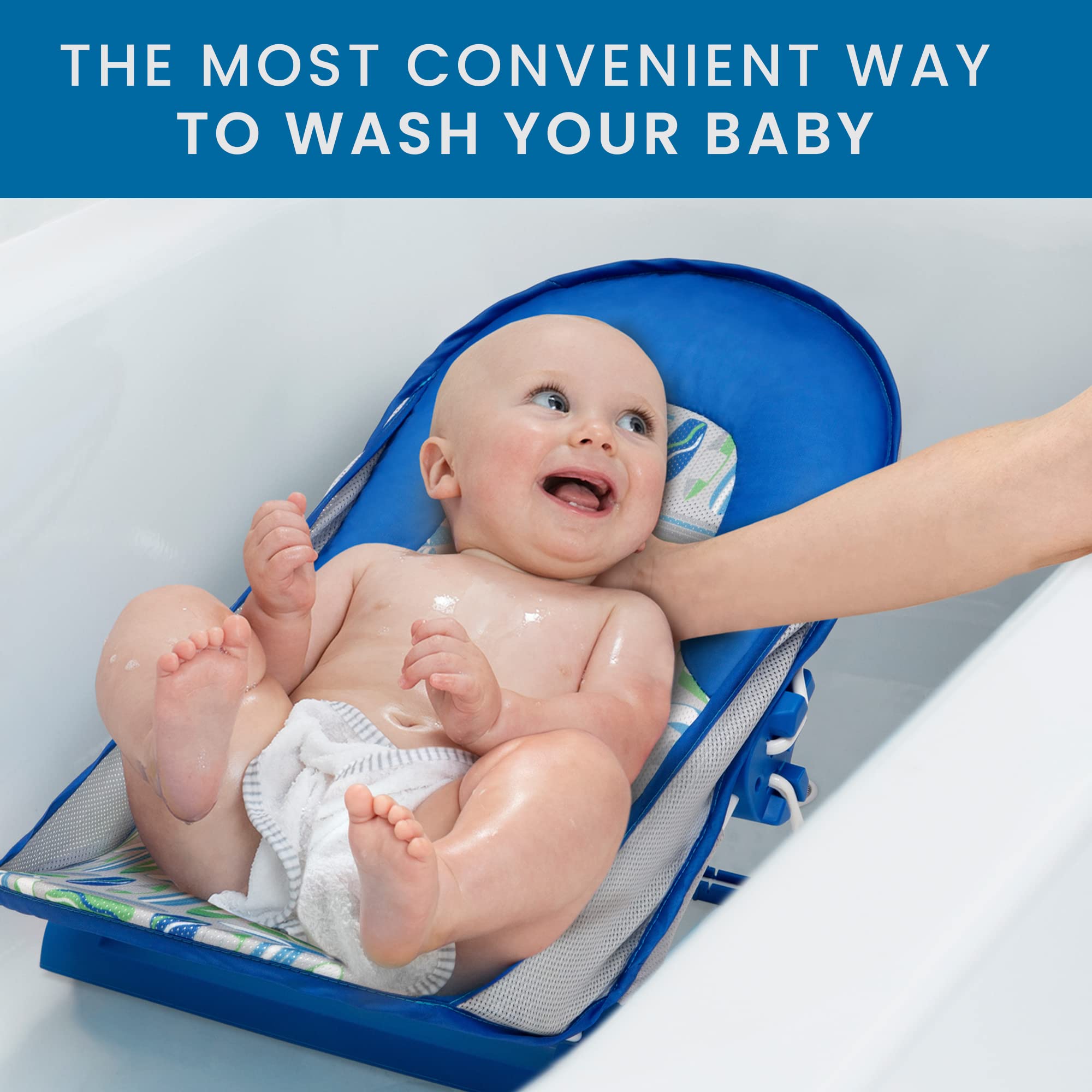 Delta Children Baby Bather Includes 2 Reclining Positions, Surf