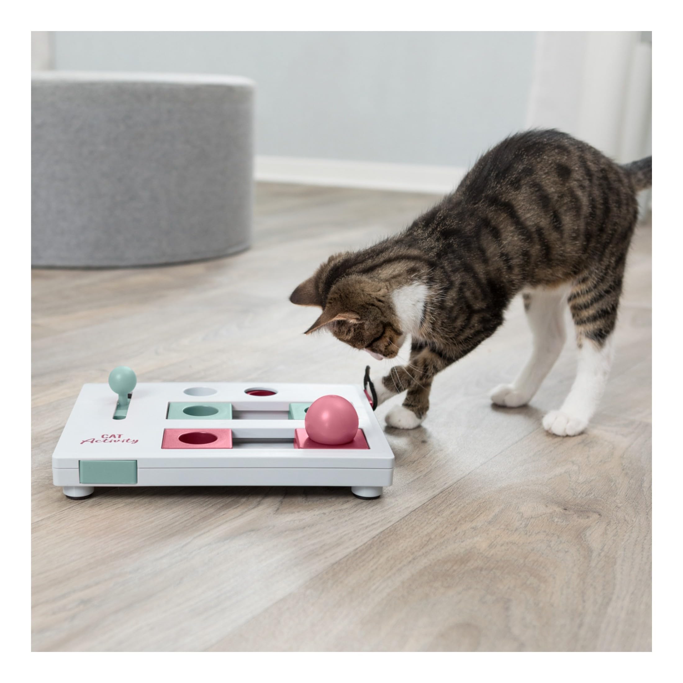 TRIXIE Cat Activity Brain Mover, Strategy Game for Mental Stimulation, Interactive Play for Cats, Treat Dispenser, Cat Toy