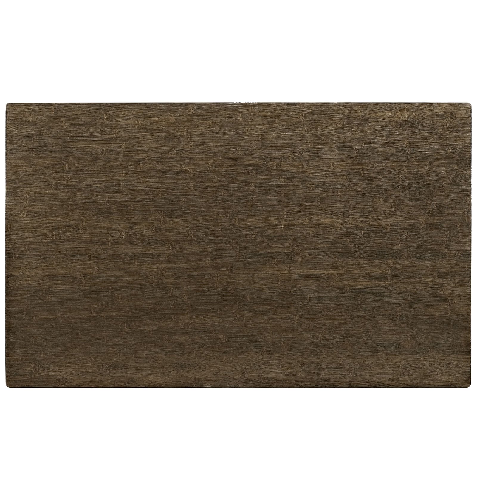 Modway Alacrity 59" Rustic Modern Farmhouse Wood Rectangle Dining Table with Steel Legs in Brown