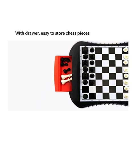 SCUUBE Chess Game Set Chess Set Chess Board Set Chess Board Game Magnetic Chess,Portable Drawer Type Chess Board with Pieces Storage Chess Board Chess Board Game