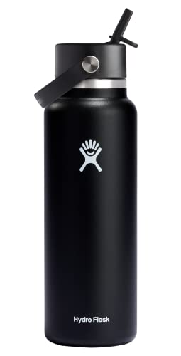 Hydro Flask 40 OZ WIDE FLEX STRAW CAP BLACK