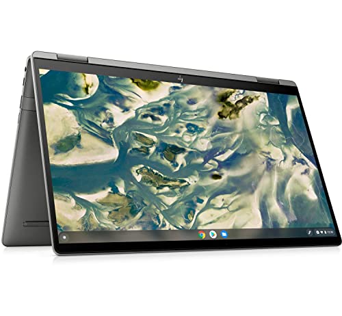 HP Chromebook x360 14c-cc0020ca 14" HD Touchscreen IPS Backlit, Intel Core i5-1135G7, 8GB RAM, 256GB SSD, with French Canadian Keyboard Mineral Silver, ChromeOS (Renewed)