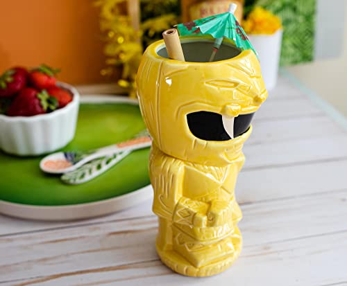 Geeki Tikis Power Rangers Yellow Ranger Ceramic Mug | Holds 15 Ounces