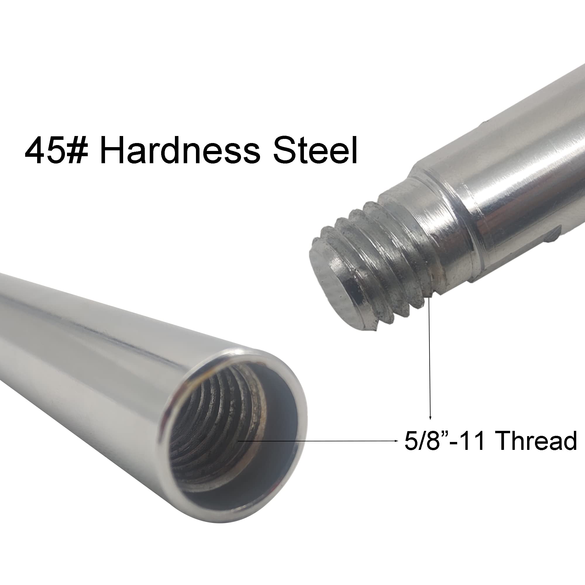 Gaquolam 5/8"-11 Thread Angle Grinder Extension Shaft Set Connecting Rotary Rod Car Polishing Adapter of 3pcs, 3 inch, 3.9inch, 5.5inch