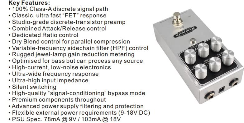 Demonfx CALL76 Compact FET Bass Compressor Fast US Ship