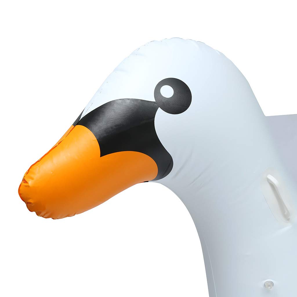 Toxz Swan Inflatable Ride-On Swimming Ring,Suitable for Children and Adults,Built-in Handles,59" X 59" X 39.3"(Ship from US!)