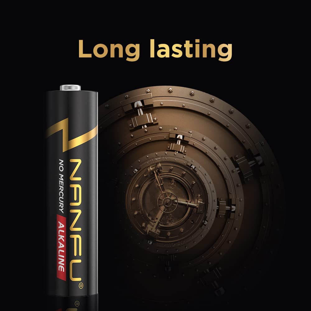 NANFU High Performance AAA Alkaline Batteries 48 Count Long Lasting for Household Devicesā¦