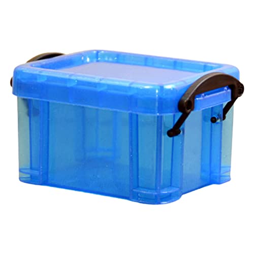KUFptva Small Plastic Box with Locking Lid Mini Organizer Container Case for Jewelry Beads Small Crafts Items Home Organization, 8.7*6.5*5.2CM