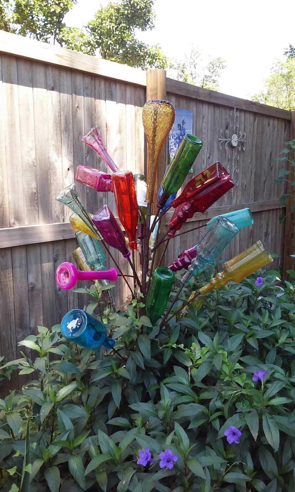 The Big Daddy Bottle Tree | Outside Yard Garden Decor | No Assembly Required | Displays 25 Bottles | 5 ft (60") Tall | Heavy Duty Welded Solid Raw Steel | Unpainted | Made in Mississippi USA