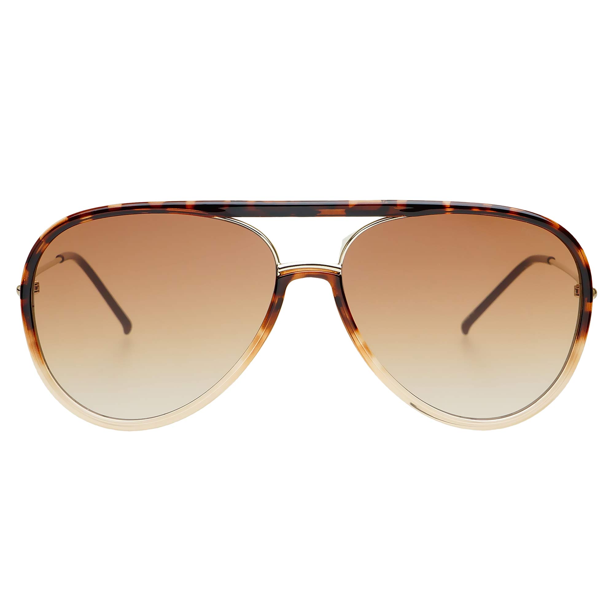 FREYRS Shay Designer Fashion Lightweight Aviator Sunglasses for Women Eyewear (Tortoise)
