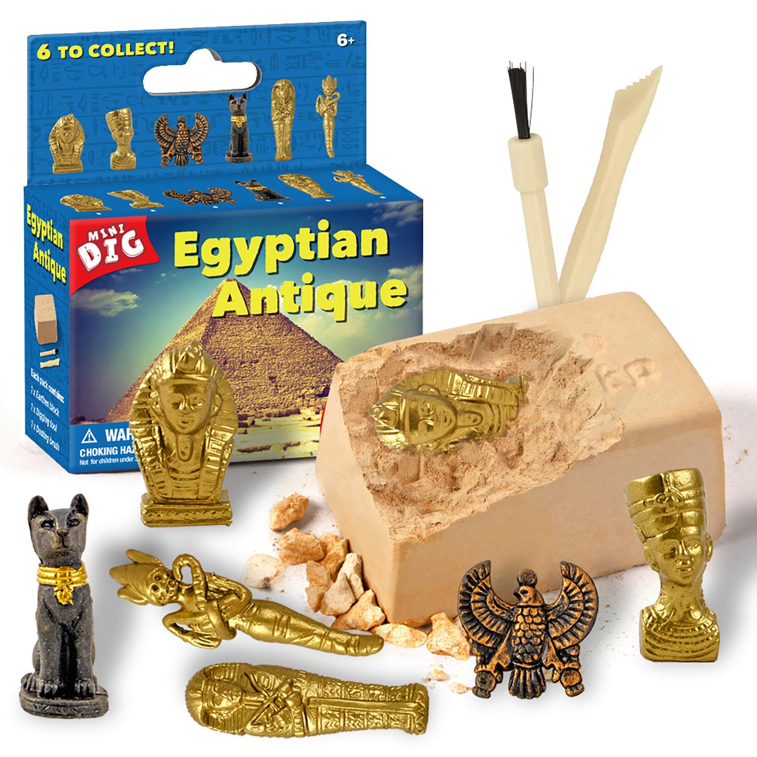 XX Excavation Dig Kit for Kids Egyptian Mummy Toy Get One of Six Style Objects at Random(1 pack)