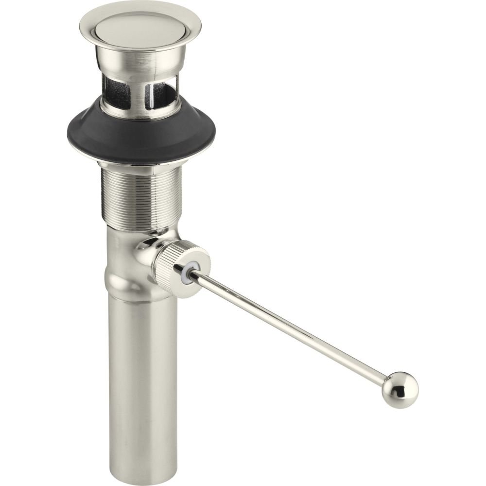 Kohler K-7114-A-SN Premier Pop-Up Drain, Exposed, with Overflow, Vibrant Polished Nickel