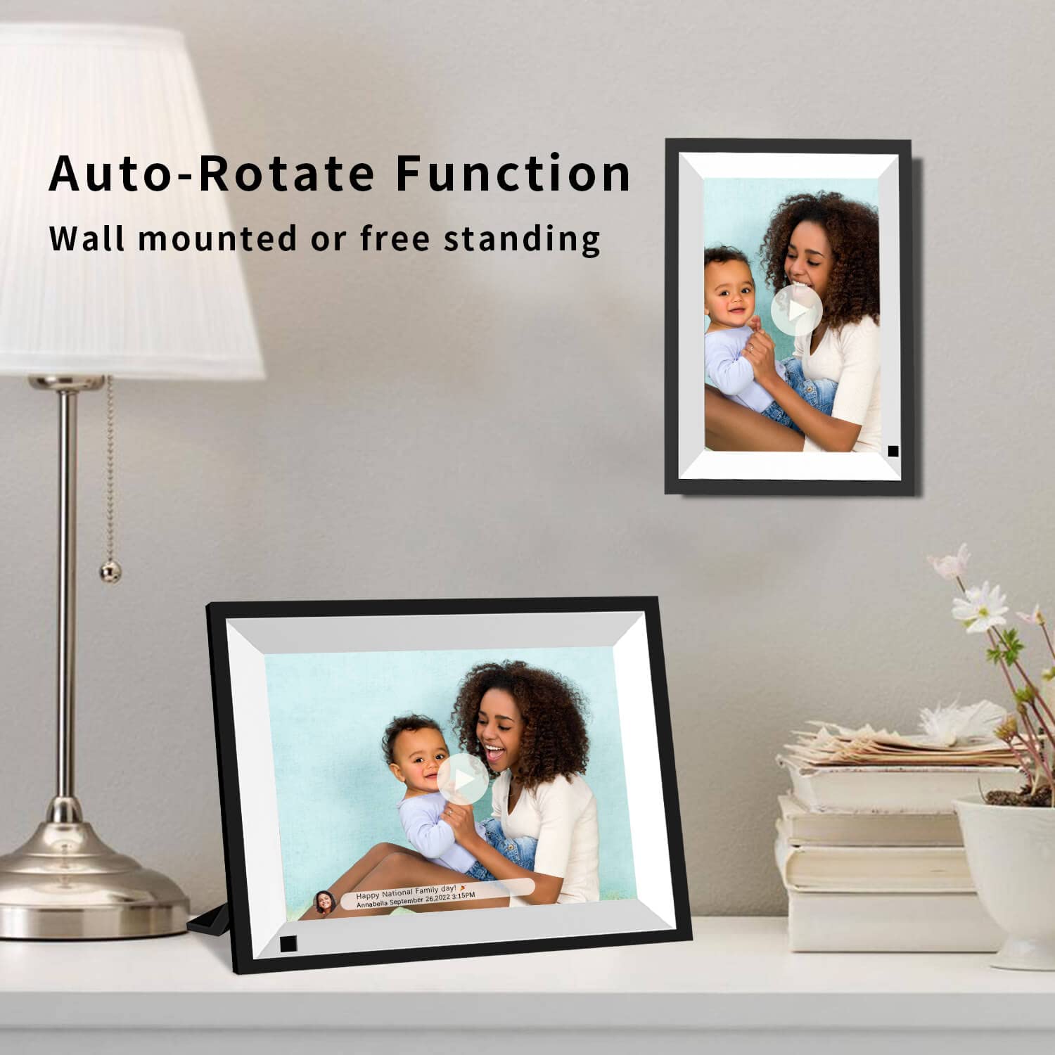Digital Picture Frame 10.1 Inch Large Digital Photo Frame with IPS Full HD Touchscreen, 32GB WiFi Smart Frame Share Photos and Videos Instantly from Anywhere via Frameo App