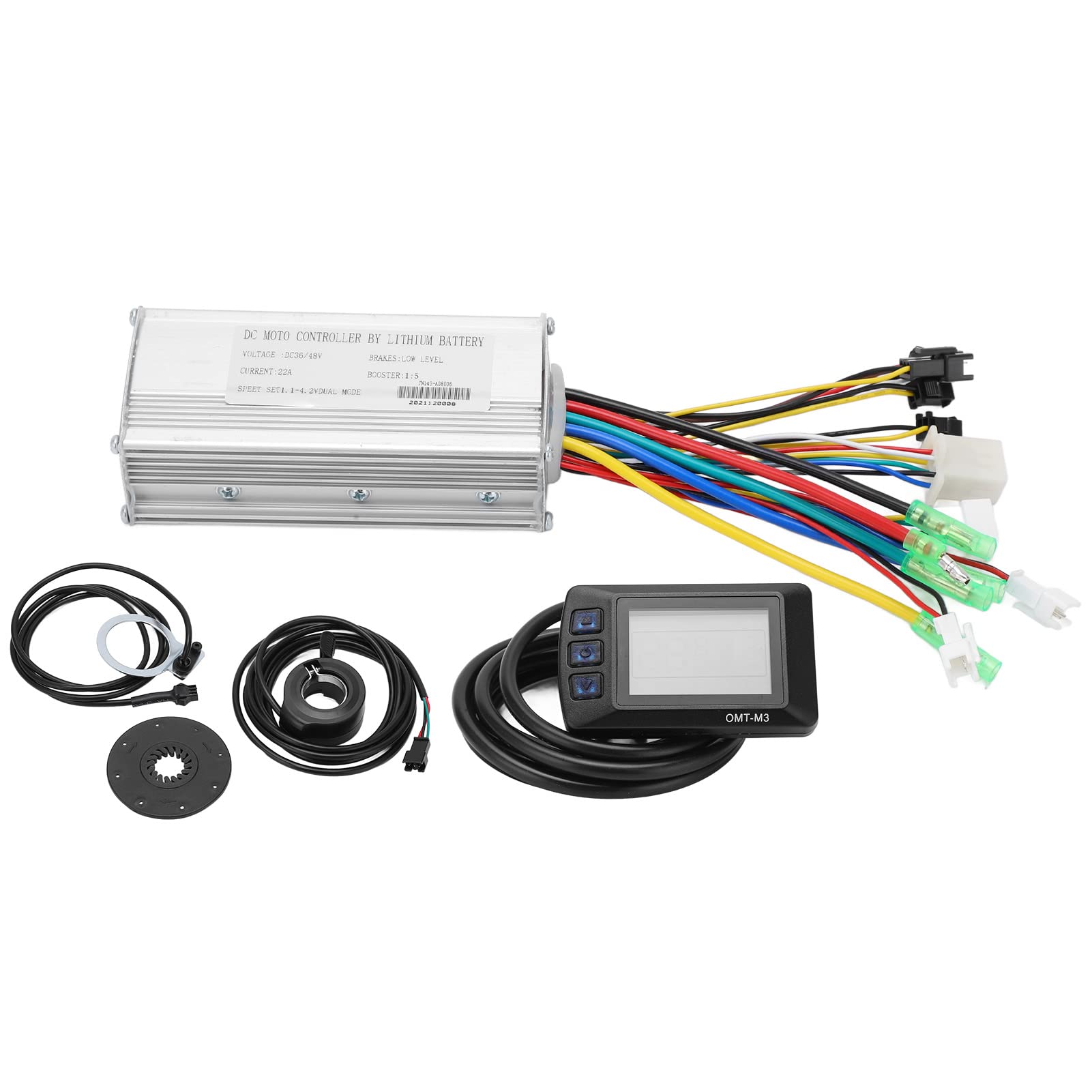 Electric Bike Conversion Kit, Good Heat Dissipation 36V 48V Controller Display Good Toughness with OMT‑M3 Display for Electric Vehicle