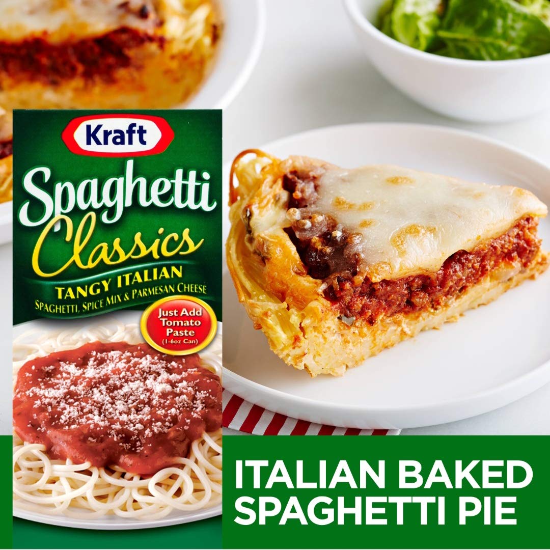 Complete Meal Kit - Kraft Foods Classics Tangy Italian Spaghetti, 8.0 Ounce & Hunts Tomato Paste 6 Ounce bundle (Pack of 2)