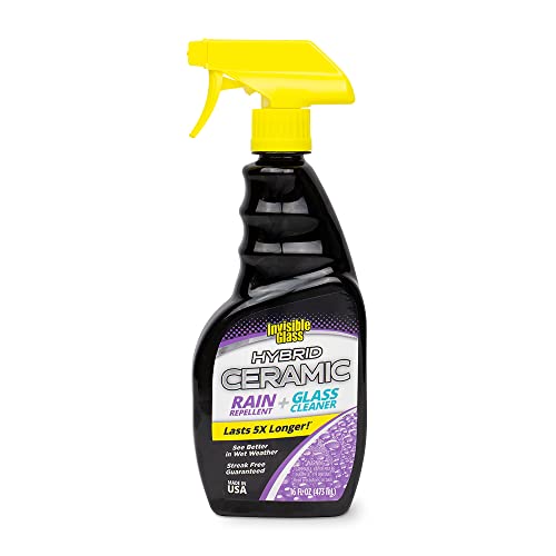 Invisible Glass 92183 16-Ounce Hybrid Ceramic Rain Repellent and Glass Cleaner Clean and Protect Automotive Windows and Windshields, Pack of 1