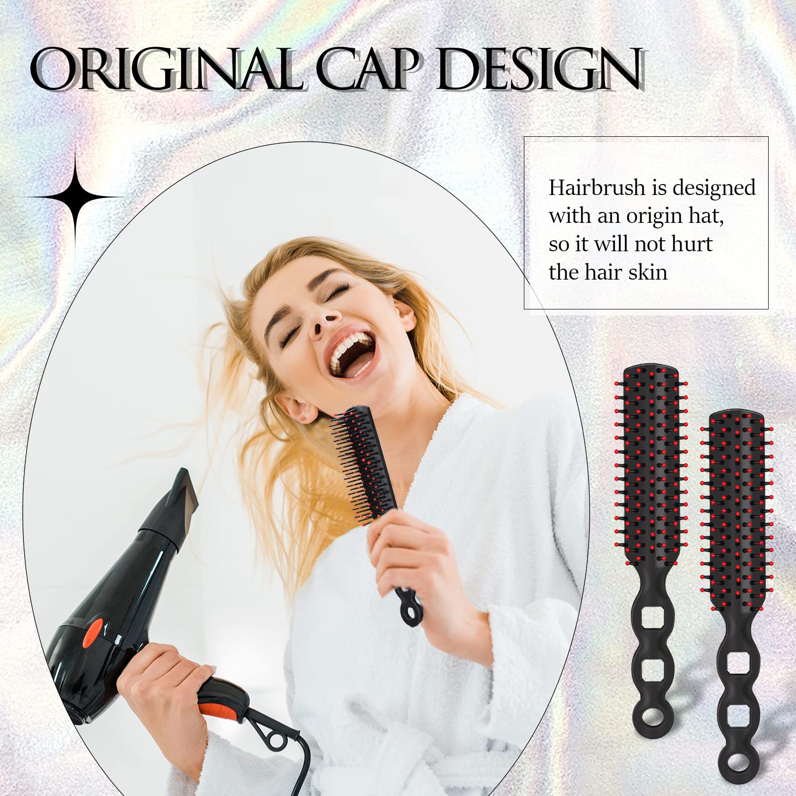 Lauwell 36 Pcs Hair Brushes in Bulk for Homeless, Disposable Hair Brushes Nylon Bristles Detangling Brush for Curly Wet and Dry Hair for Shelter, Hotel(Black)