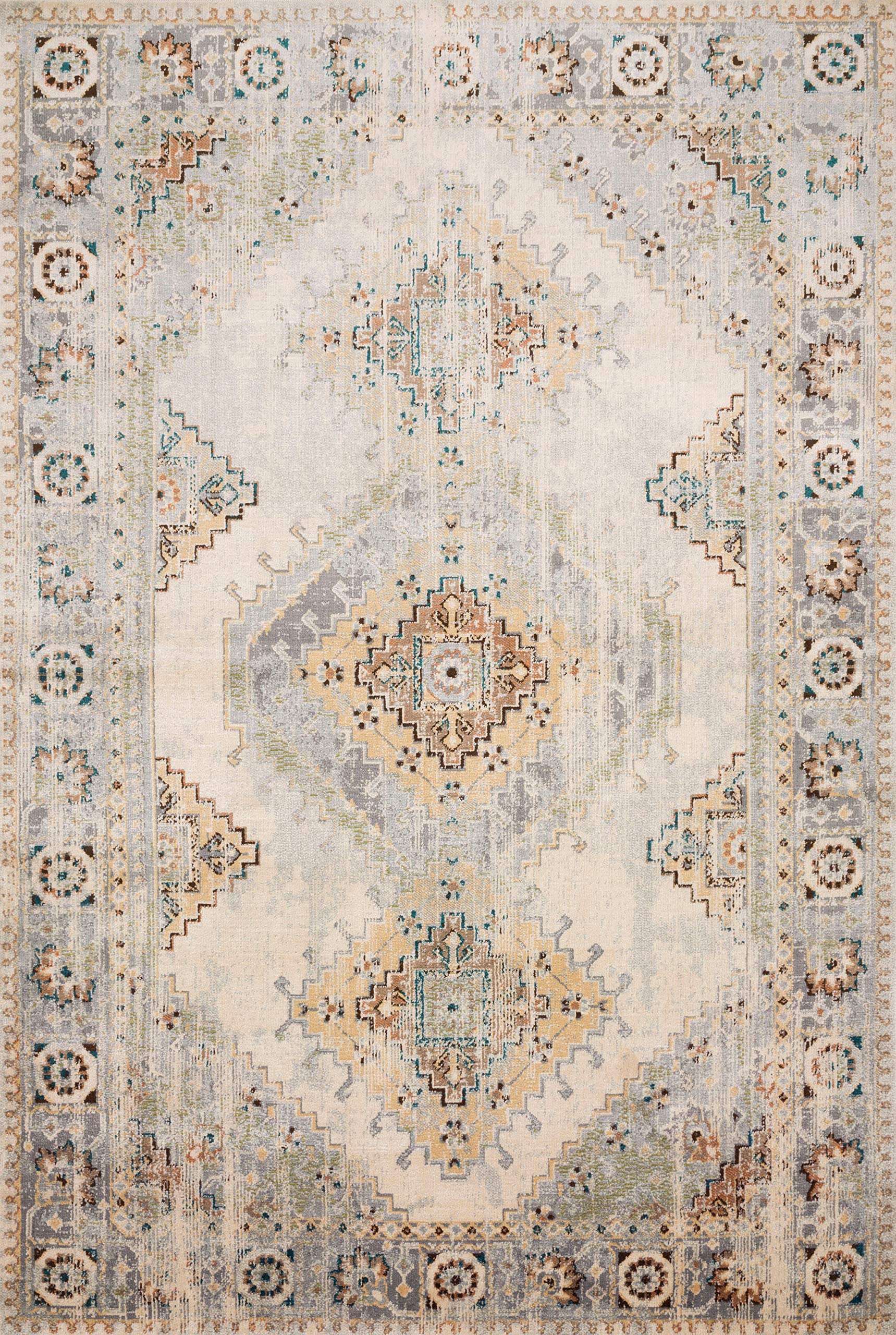 Loloi II Isadora Oatmeal/Silver 6'-0" x 9'-0" Area Rug
