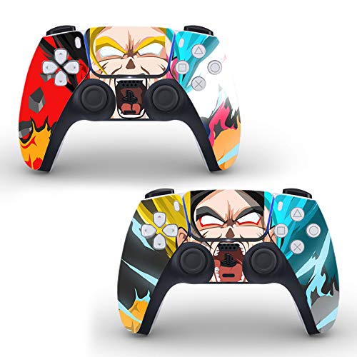 Decal Moments PS5 Controllers Skin Covers Vinyl Skin Decals Stickers for Playstation 5 (2 Pack) Goku Super