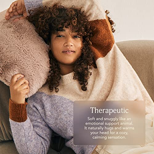 UnHide Squish - Faux Fur Pillow - Extra Soft Throw Pillow - Square Shaped Pillow, Polyester Fill - Machine Washable - Perfect for Living Room, Bedroom, or Guest Room - 20โ x 20โ - Silver Lynx