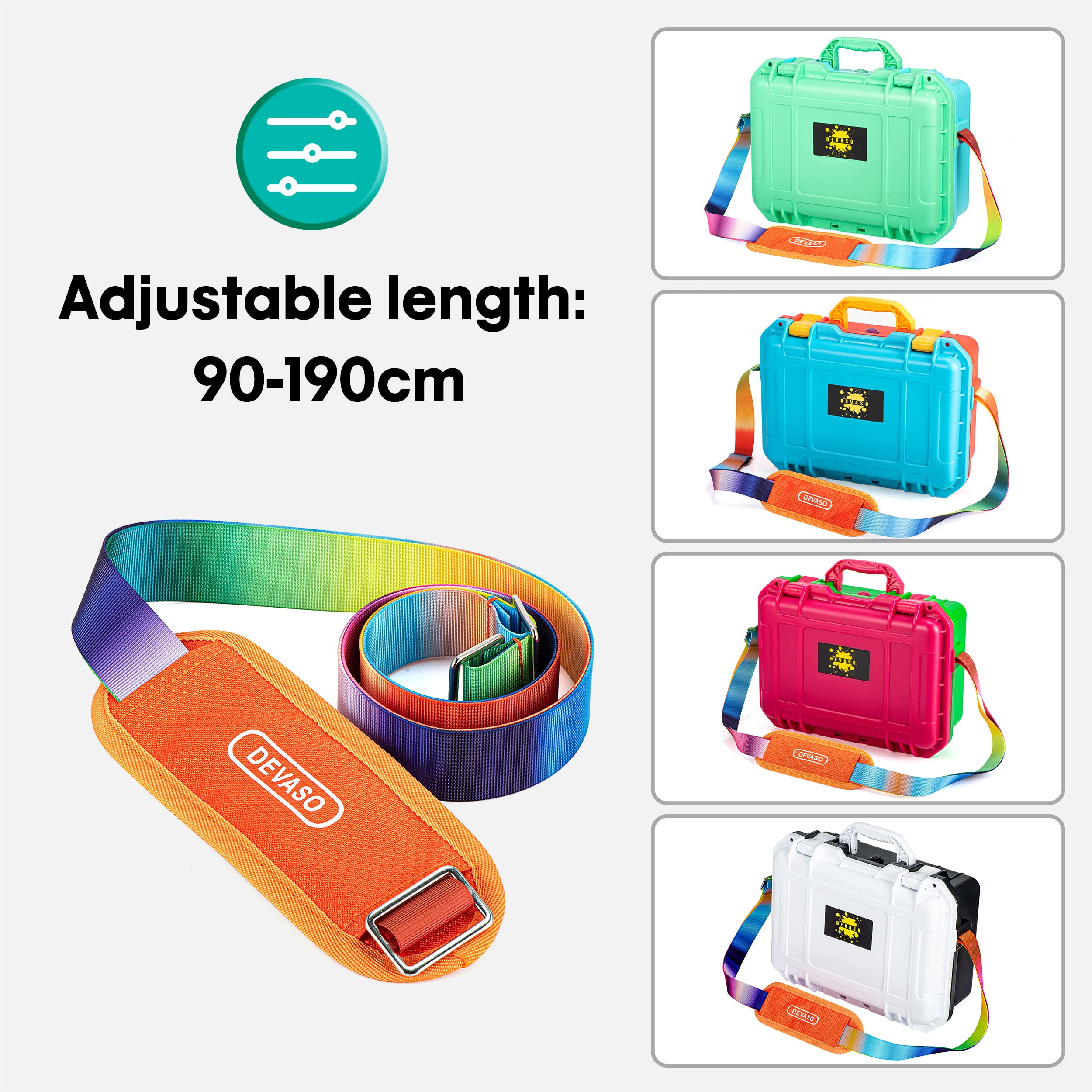 DEVASO Shoulder Strap,Adjustable Comfortable Belt with Metal Hooks for DEVASO Waterproof Case Which is Compatible with Nintendo Switch OLED and Nintendo Switch