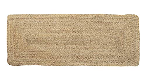 Madhu International Natural Jute Table Runner Rug, Long-Lasting Hand-Woven Rectangular Area Rug, Made from Jute Material for Indoor & Covered Door Entrances, 13 X 48 Inch